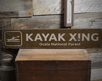KAYAKING Street Sign Boating Paddle Lover Water Sports Canoe - Etsy