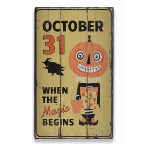 October 31st Sign, Halloween Decor, Haunted Decor, Wood Scary Decor ...