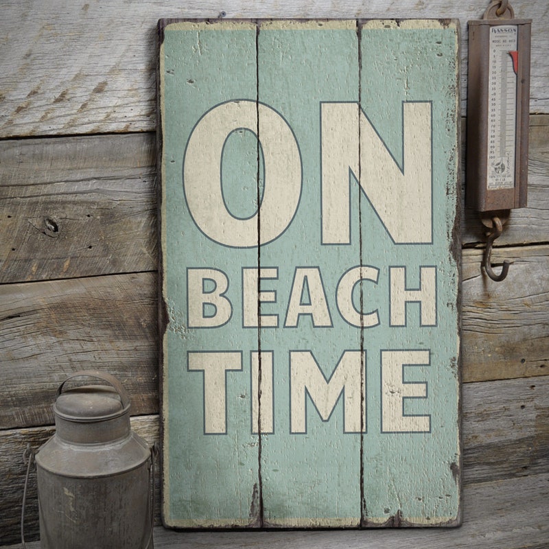 Wood Beach Sign - Etsy