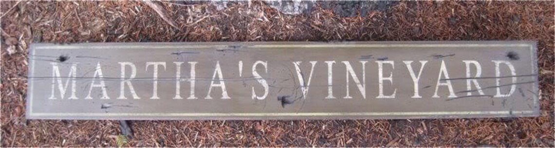 Martha's Vineyard Wood Sign - Rustic Hand Made Vintage Wooden Sign ...