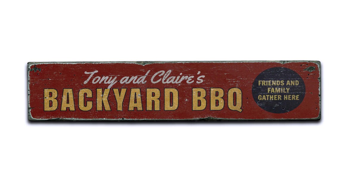 Backyard BBQ Sign Custom Barbecue Sign Grill Master Gift for - Etsy