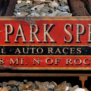 Custom Speedway - Directional Wood Sign - Rustic Hand Made Vintage ...