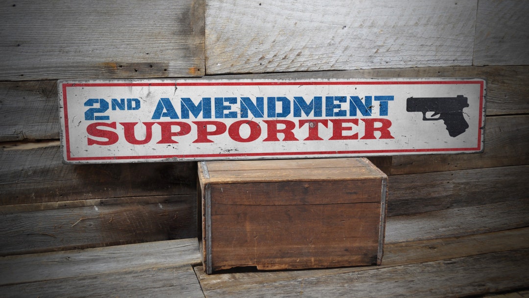 2nd Amendment Supporter Sign, Gun Rights Sign, 2nd Amendment Gift ...