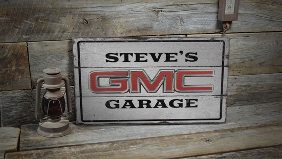 GMC Garage Sign Gmc Wood Garage Sign GMC Old Wooden Sign - Etsy