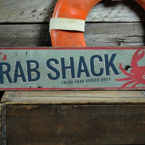 Custom Crab Sign, Crab Shack Sign, Seafood Sign, Coastal Sign, Beach ...