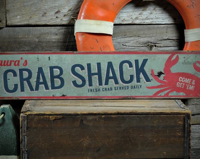 Crab Shack Sign, Personalized Come & Get Em Fresh Crab Served Daily ...