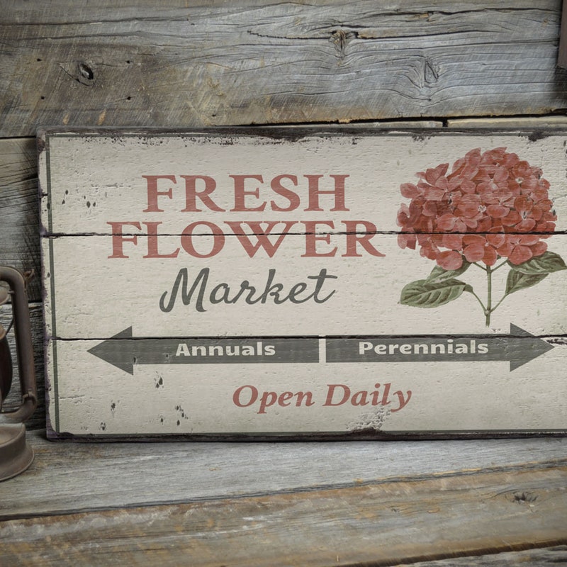 Fresh Flower Market Sign - Etsy