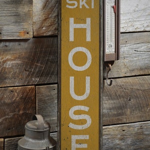 Ski House Sign, Wooden Ski House Sign, Antique Ski Sign, Old Wooden Ski ...
