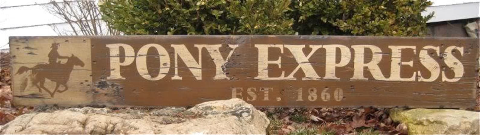 Pony Express Established 1860 Express Decoration Sign Decor | Etsy