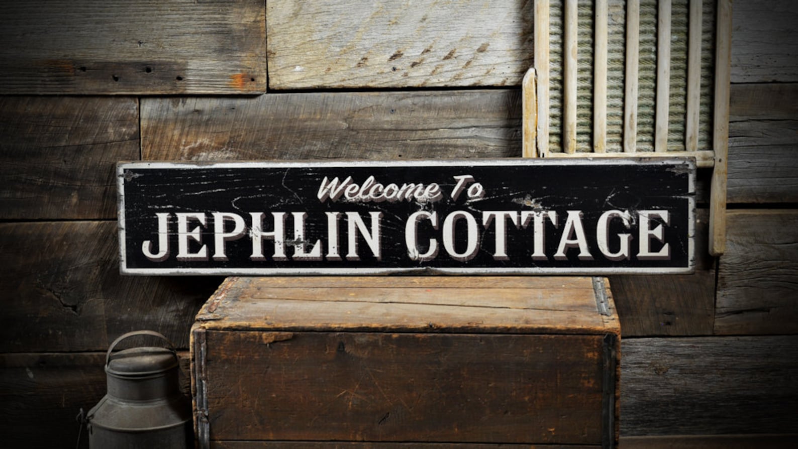 Custom Welcome to Cottage Sign Rustic Hand Made Distressed | Etsy