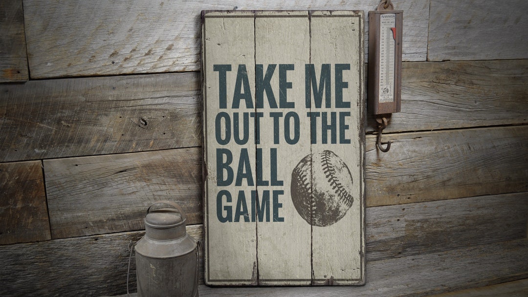 Baseball Game Sign, Take Me to Ball Game Sign, Sports Sign, Wood Home ...