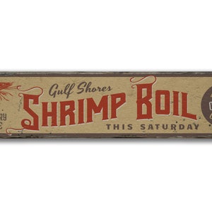 Boiled Shrimp Signs, Wooden Shrimp Sign, Shrimps Lover Gift, Custom ...