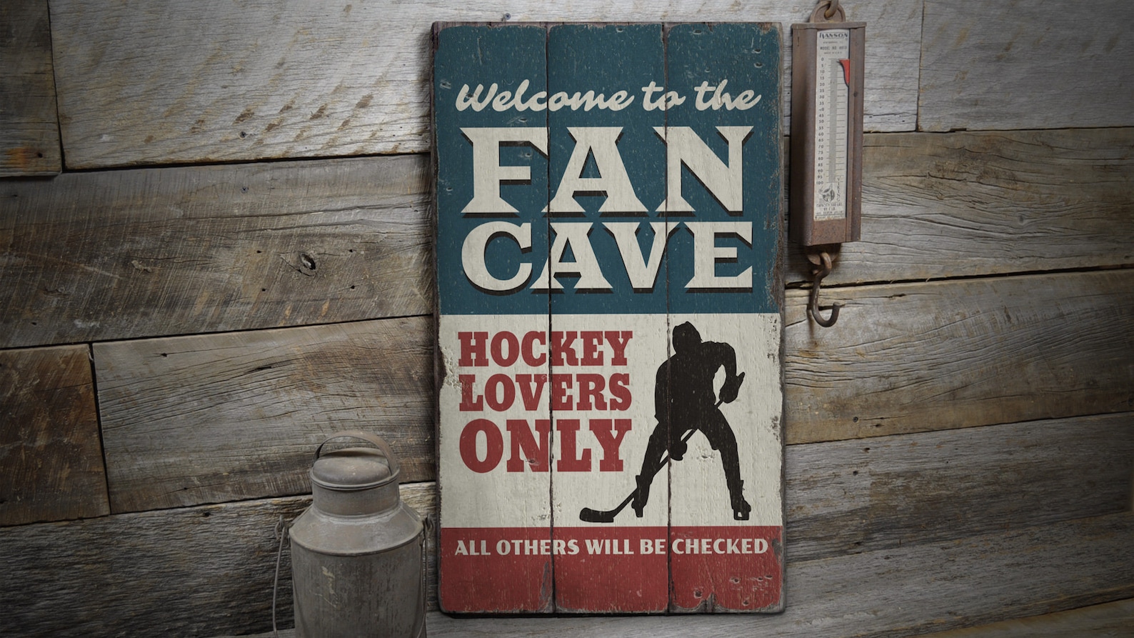 Fan Cave Hockey Sign Fan Hockey Sign Hockey Decoration Sign - Etsy