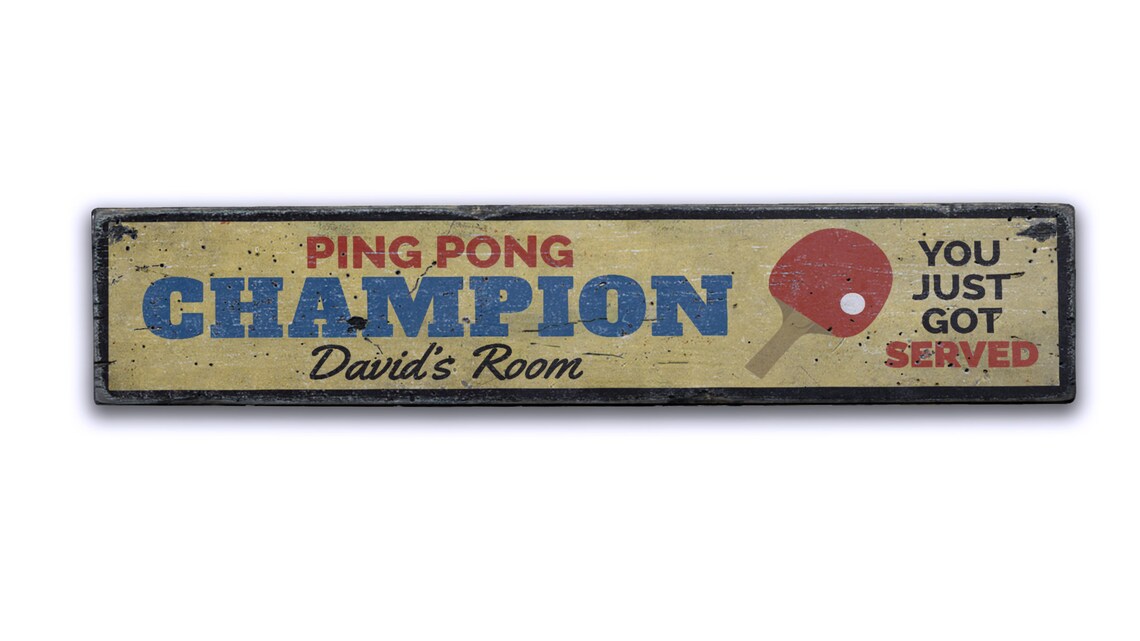 Ping Pong Wood Sign, Ping Pong Lover, Ping Pong Gift, Custom Ping Pong ...