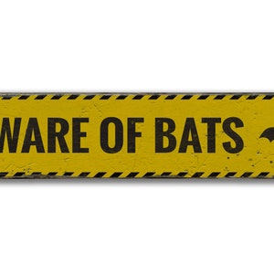 Beware of Bat Decor, Halloween Scary Bats Decor, Fall Lover Sign ...