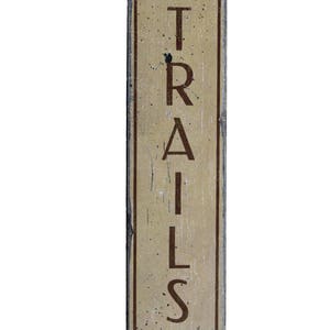 Trails Wood Sign, Rustic Trail Sign, Trail Lover Gift, Hiking Sign ...