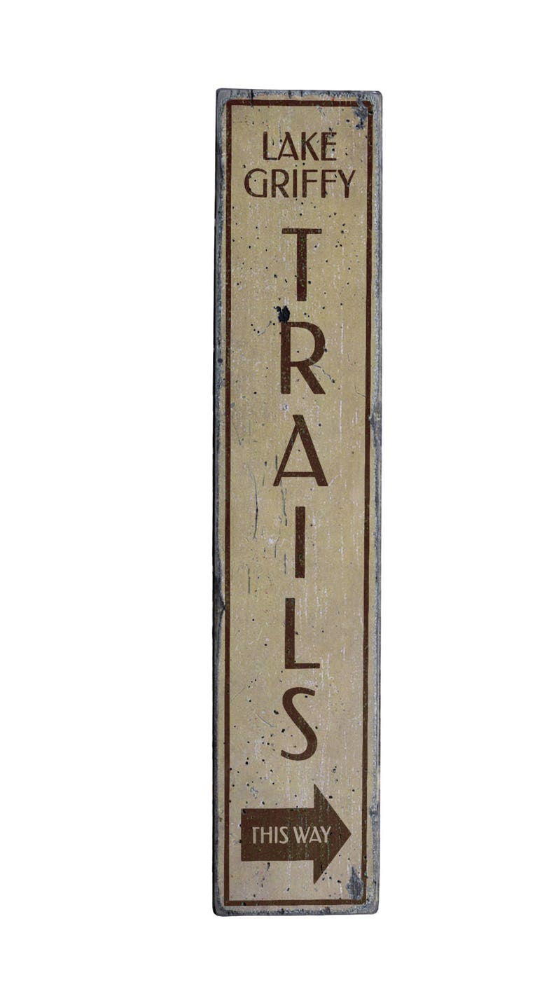 Trails Wood Sign, Rustic Trail Sign, Trail Lover Gift, Hiking Sign ...