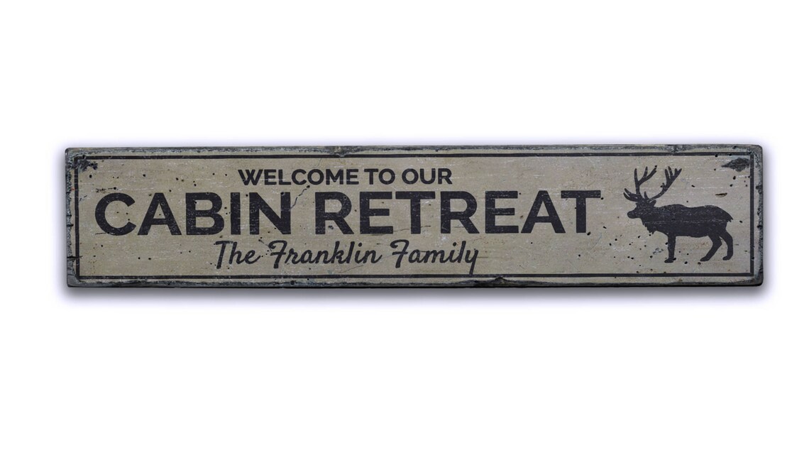 Cabin Retreat Sign, Wood Cabin Decor, Welcome Cabin Sign, Family Cabin ...