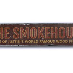 The Smokehouse Sign, Custom Wood Sign for BBQ Lover Gift, Wood Fire BBQ ...
