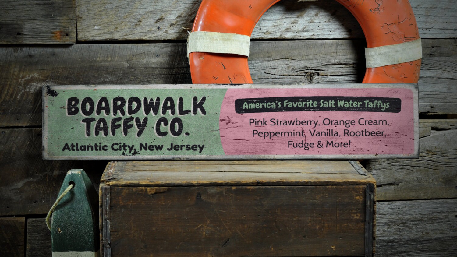 Taffy Sign Boardwalk Sign Salt Water Taffy Sign Custom | Etsy