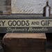 Dry Goods & Gifts Sign, Mercantile Decor, Custom Gift Shop Sign, Dry ...