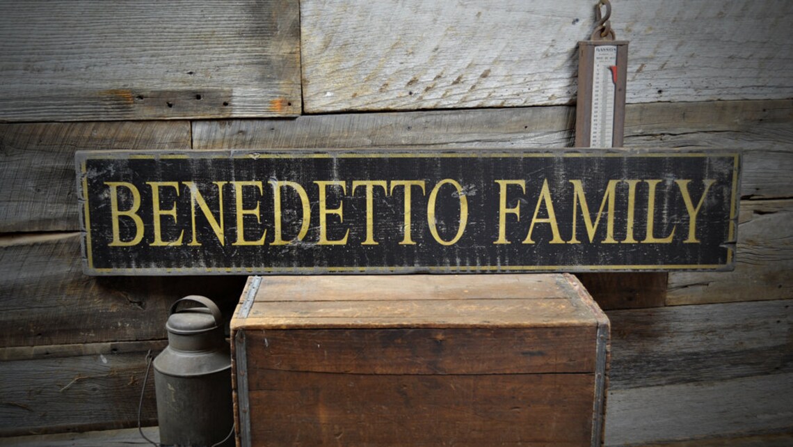 Custom Family Name Sign Rustic Hand Made Vintage Wooden Sign | Etsy
