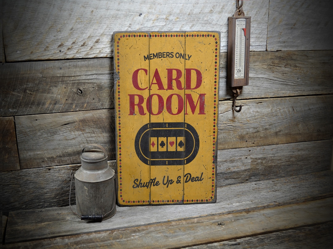 Card Room Sign, Gambling Room Sign, Card Games Sign, Deal Sign, Card ...