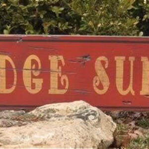 Hot Fudge Sundae 25 Cents Wood Sign - Rustic Hand Made Vintage Wooden ...