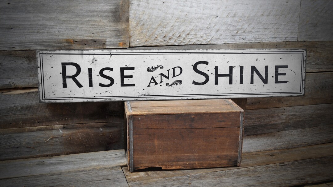 Rise and Shine Sign, Farmhouse Decor, Kitchen Decor, Entryway Decor ...