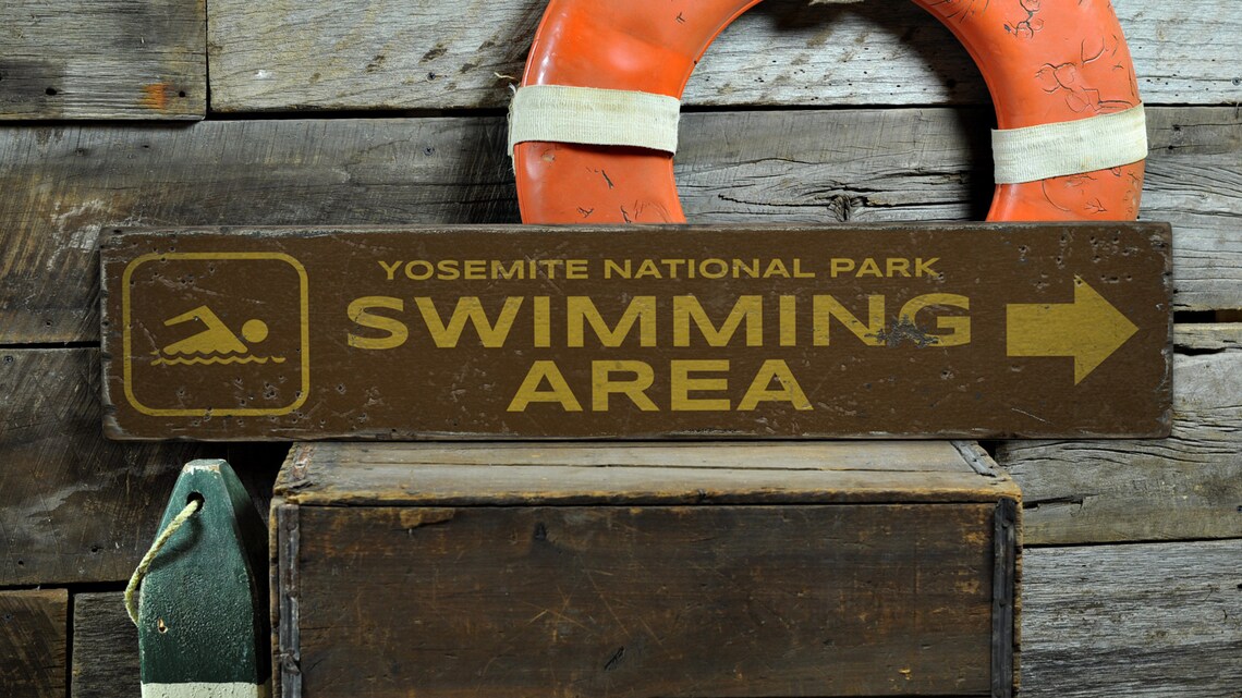 Swimming Area Sign Wooden Swimming Pool Sign Pool House - Etsy