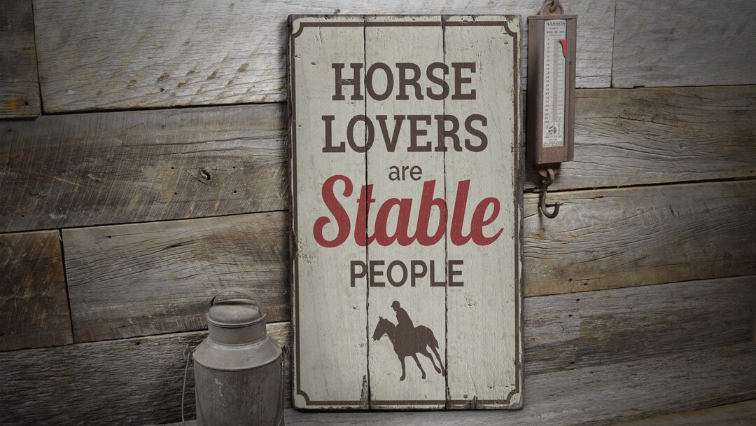Horse Stable Sign, Stable Lives Sign, Horse Decoration Sign, Wood ...