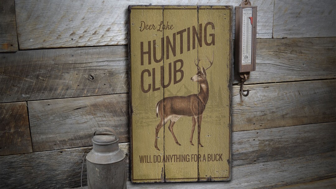 Hunting Clubs Sign, Hunting Lovers, Hunters Lodge Sign, Camping Decor ...