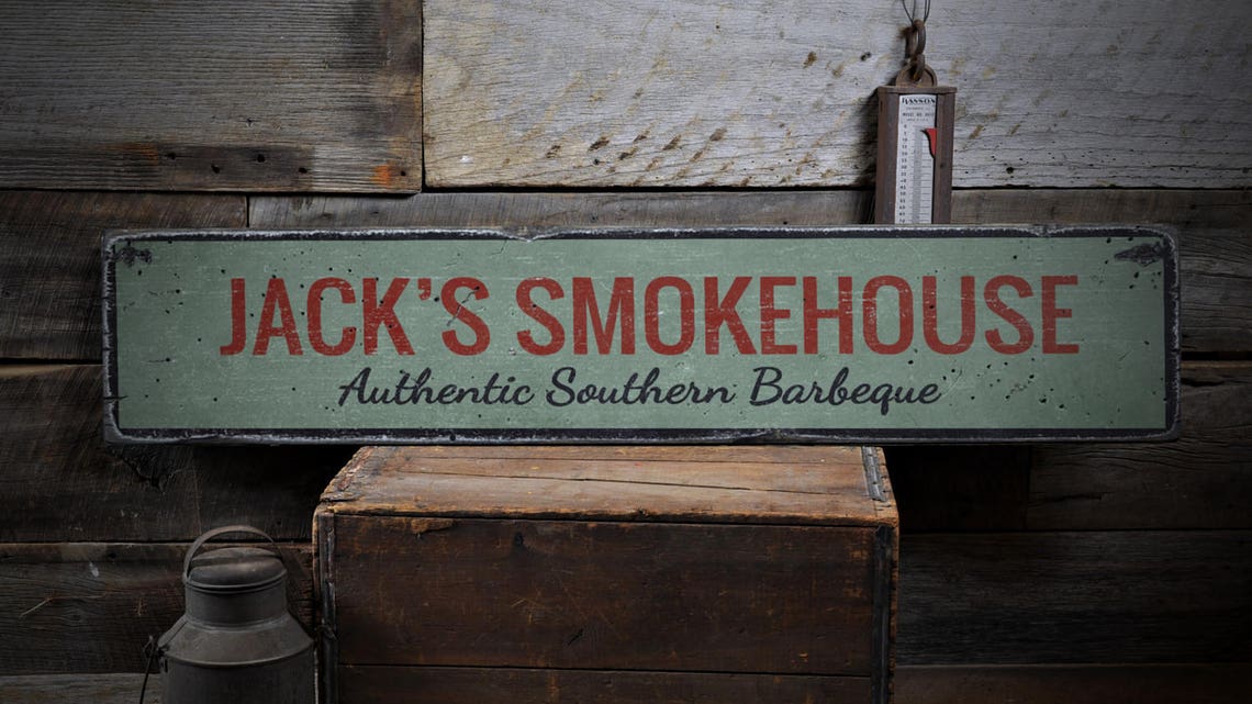 Smokehouse Sign Southern BBQ Sign Barbeque Gift for BBQ | Etsy
