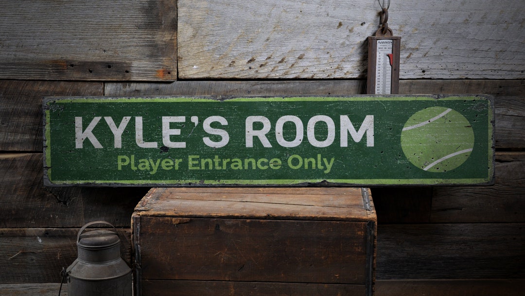 Tennis Player Wood Sign, Tennis Lover Gift, Tennis Room Decor, Vintage ...