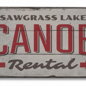 Lake Canoe Sign, Canoe Rental Lake Sign, Lake Canoe Decor, Wood Lake ...