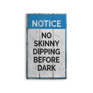 No Day Skinny Dip Sign, Poolside Sign, Funny Swimming Rules, Adult ...