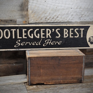 Bootlegger's Best, Served Here, Prohibition Decor, Speakeasy Sign ...