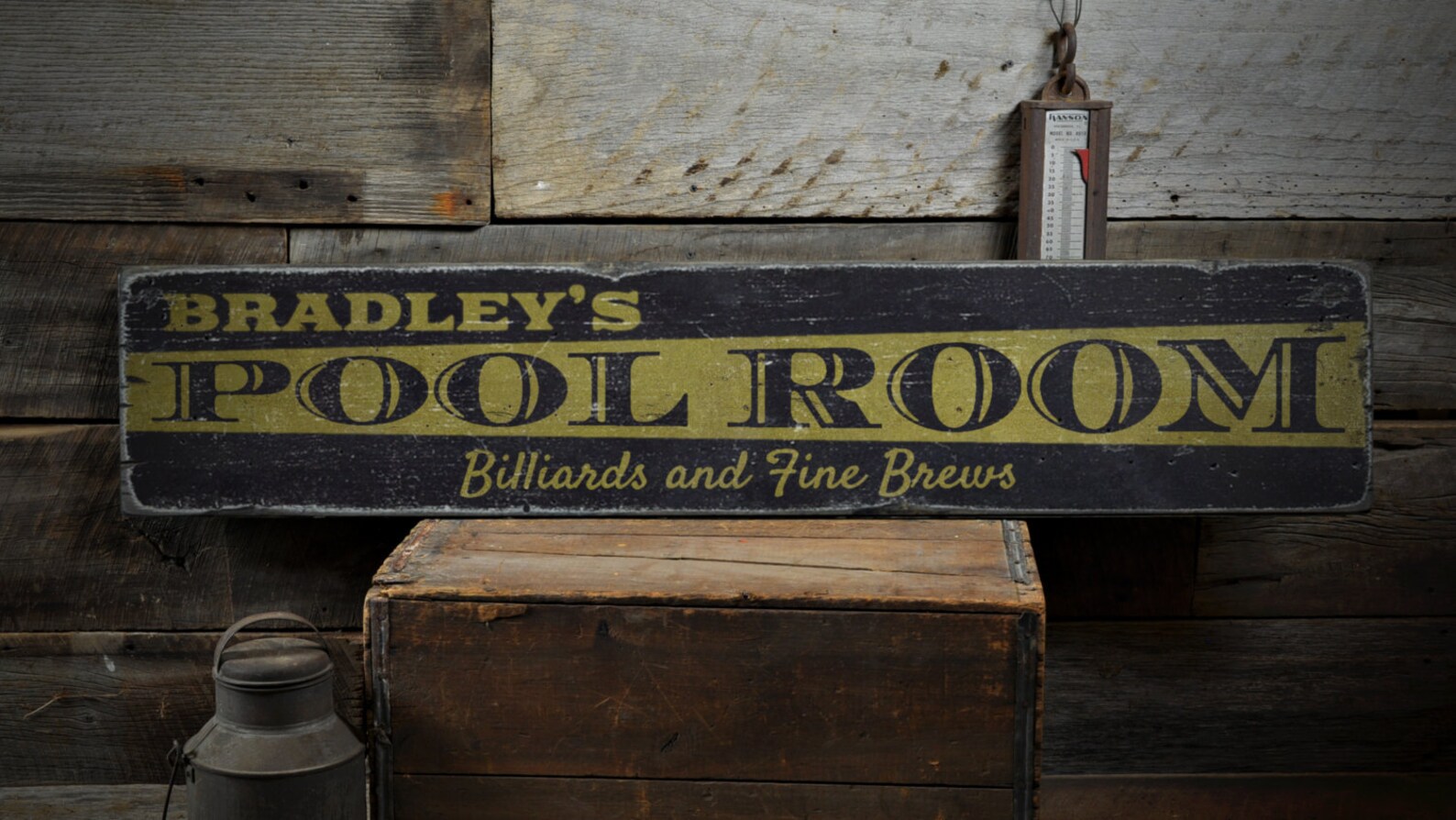 Pool Room Wood Sign Custom Name Man Cave Sign Billiards & | Etsy