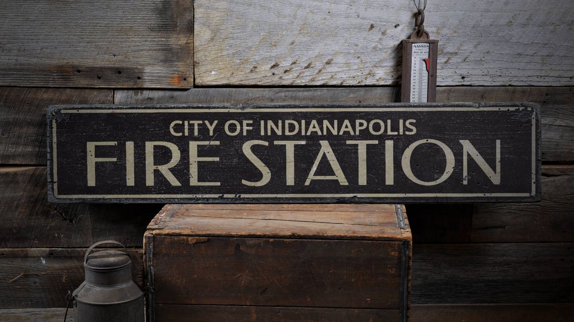 Fire Station Decor, Fire Station Sign, Custom Fireman Sign, Rustic ...