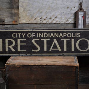 Fire Station Decor, Fire Station Sign, Custom Fireman Sign, Rustic ...