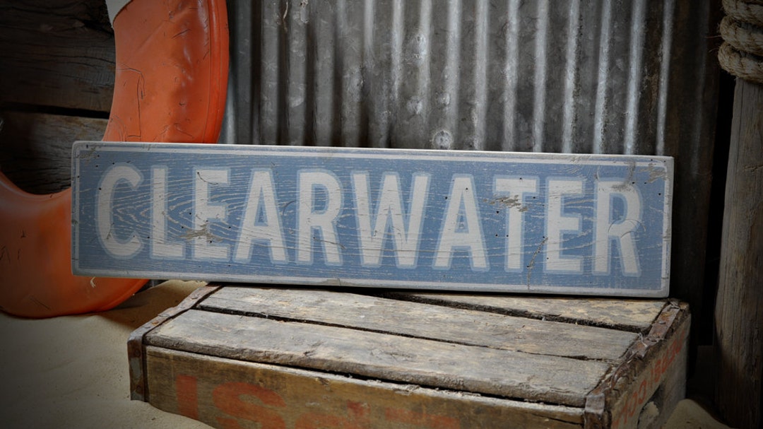 Custom Beach or Coastal Town Sign - Rustic Hand Made Vintage Wooden ...