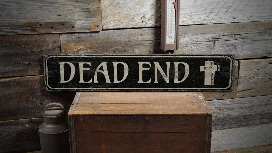 Dead End Sign, Cemetery Sign Decorations, Haunted House Lover Sign ...