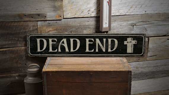 Dead End Sign Cemetery Sign Decorations Haunted House Lover | Etsy