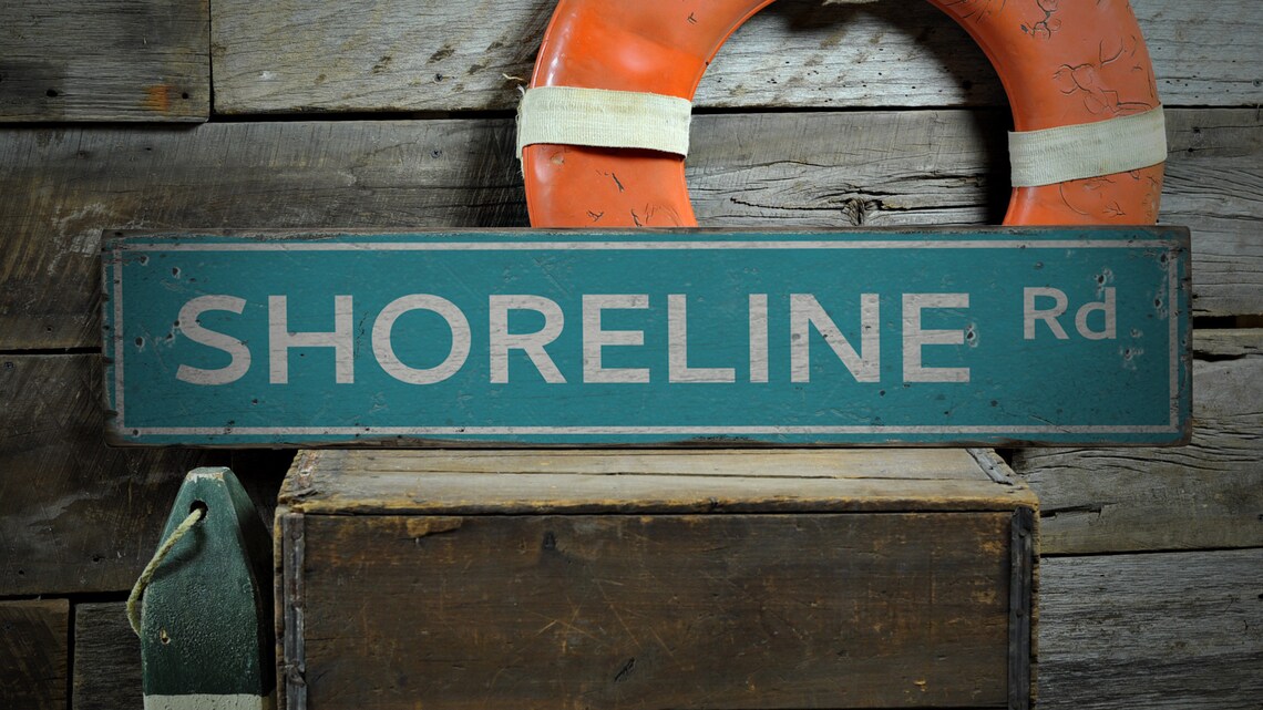 Shoreline Sign Shoreline Lover Gift Shoreline Decor Rustic - Etsy