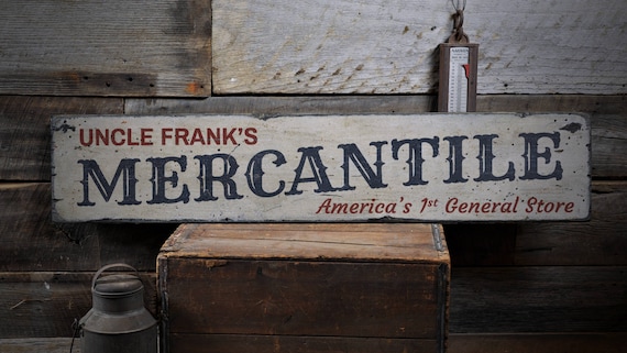 Mercantile Decor Mercantile Sign Custom Store Wood Sign - Etsy
