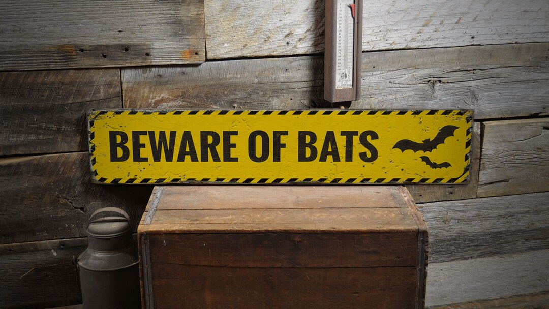Beware of Bat Decor, Halloween Scary Bats Decor, Fall Lover Sign ...