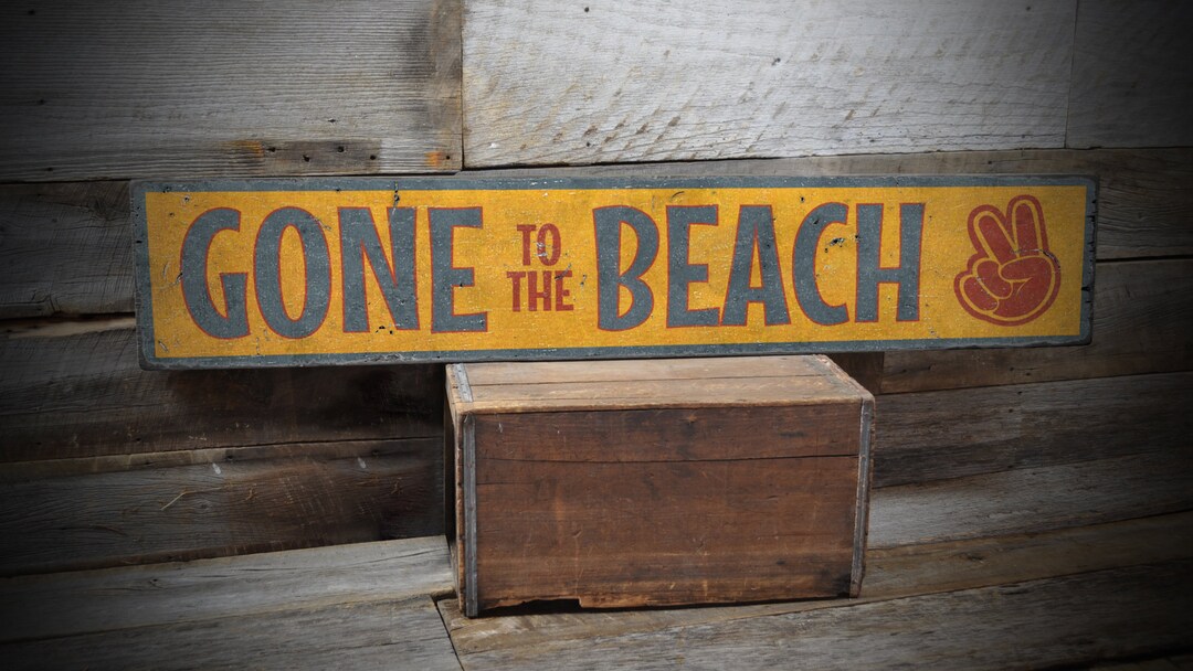 Gone to the Beach Sign, Beach House Decor, Beach Door Decor, Coastal ...