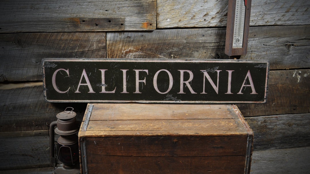 Custom State Wood Sign - Rustic Hand Made Vintage Wooden Decorations ...