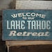 Wooden Lake Signs, Outdoors Wooden Sign, Lake Decor, Old Wooden Lake ...