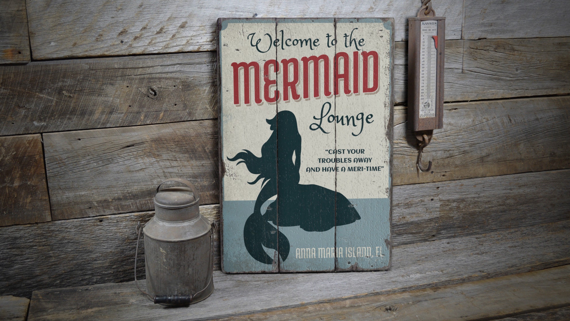 Mermaid Lounge Sign Wood Swimming Mermaid Sign Merman Sign - Etsy